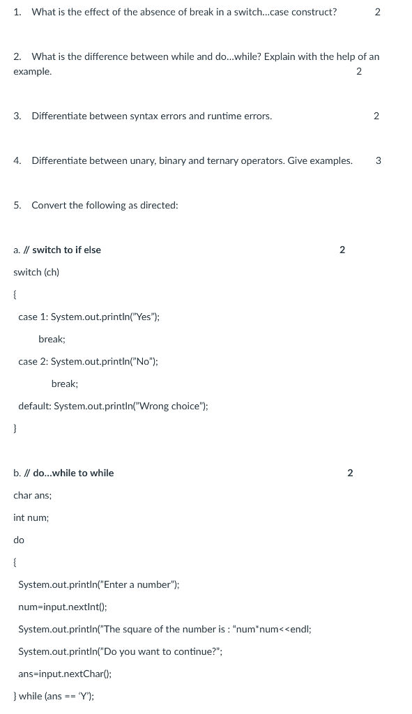Solved 1 What Is The Effect Of The Absence Of Break In A Chegg solved-1-what-is-the-effect-of-the-absence-of-break-in-a-chegg