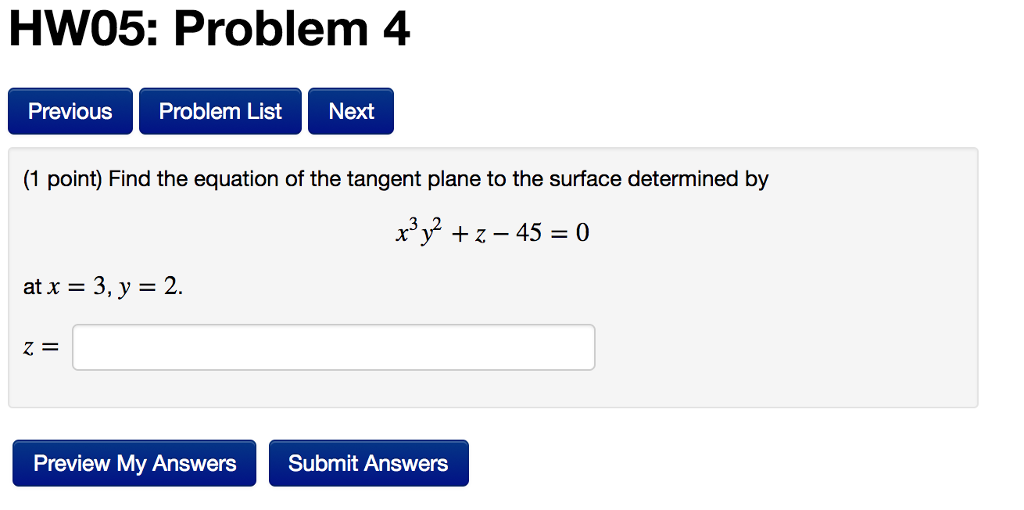 Solved HWO5: Problem 4 Previous Problem List Next (1 point) | Chegg.com