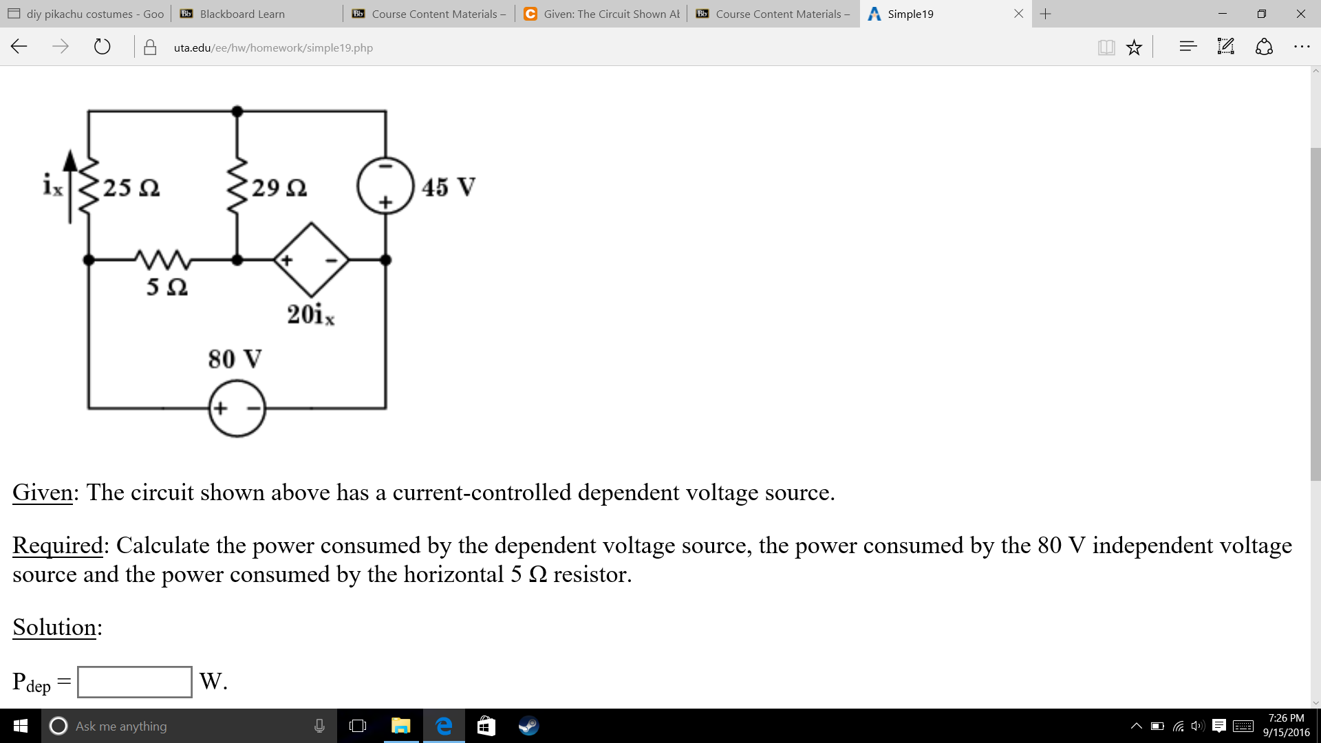Solved Given: The circuit shown above has a | Chegg.com