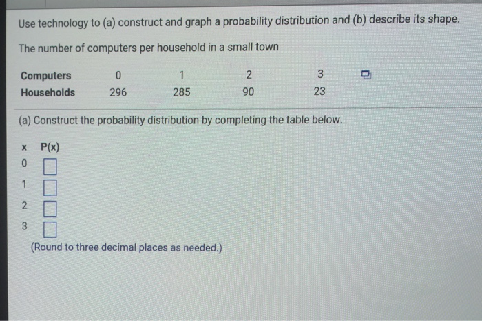 Solved Use technology to (a) construct and graph a | Chegg.com