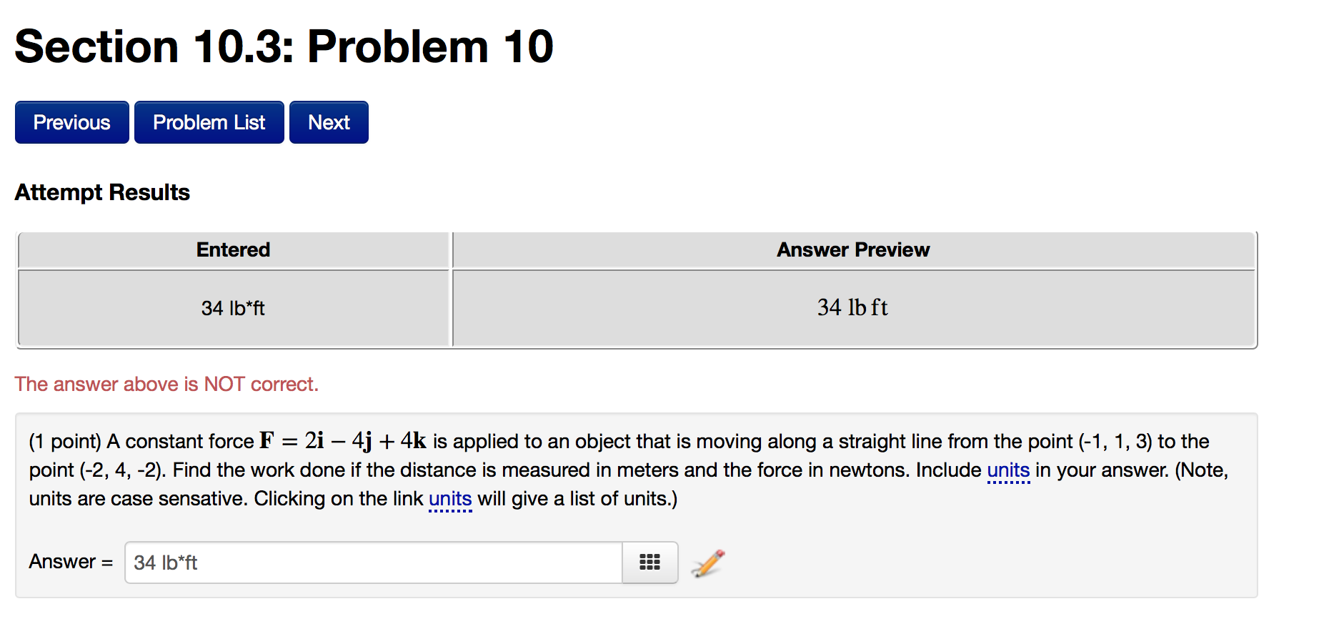 Solved Section 10.3: Problem 10 Previous Problem ListNext | Chegg.com