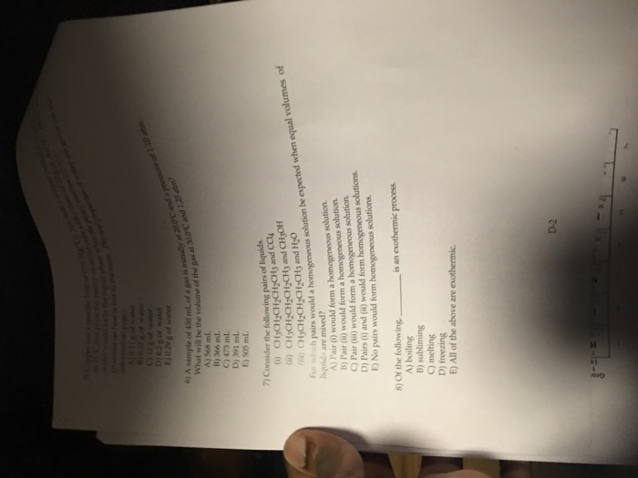 Solved Consider the following pairs of the liquids | Chegg.com