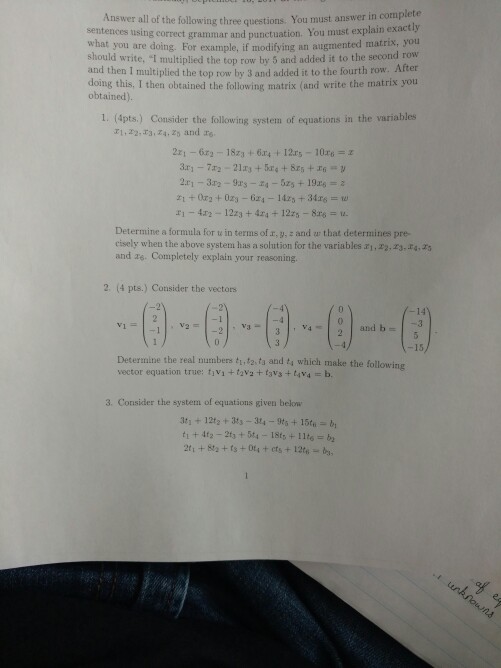 Solved Answer all of the following three questions. You must | Chegg.com