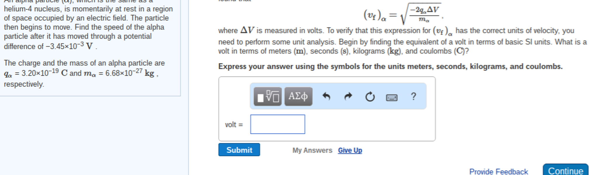 Solved An alpha particle (?), which is the same as a | Chegg.com
