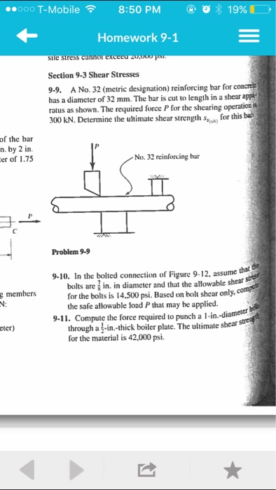Solved A No. 32 (metric designation) reinforcing bar for | Chegg.com