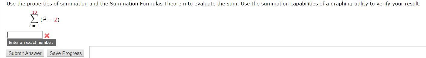 Solved Use the properties of summation and the Summation | Chegg.com