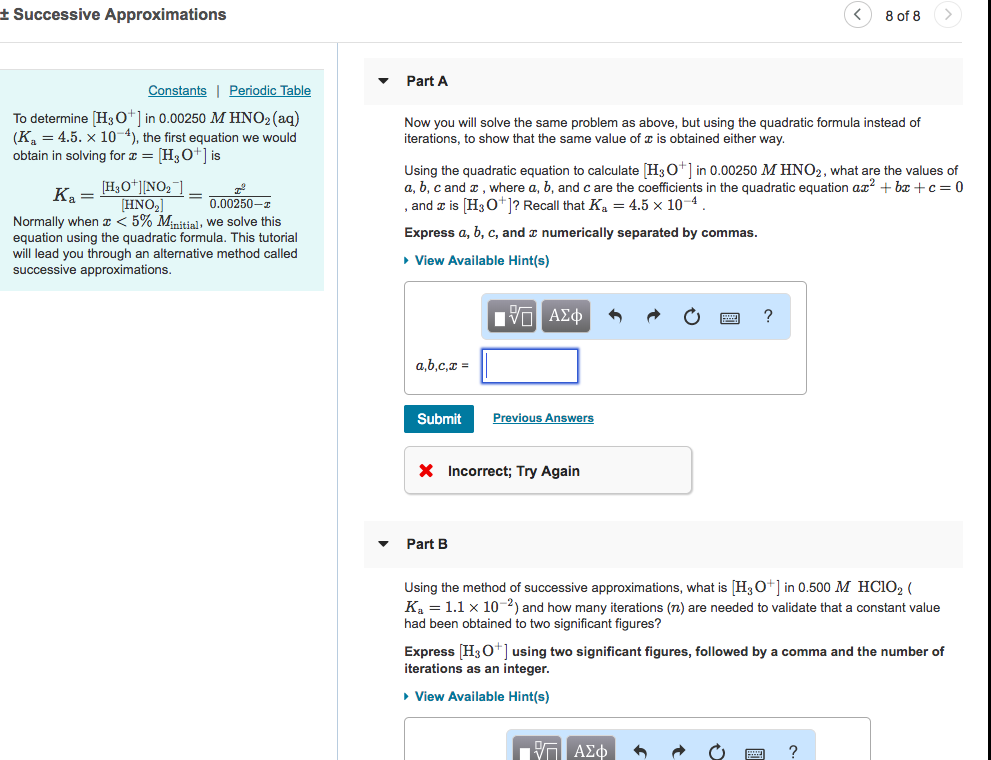 Solved Successive Approximations 8 of 8 Part A Constants | Chegg.com
