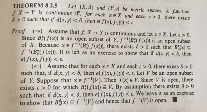 Solved Let (X, d) and (Y, e) be metric spaces. A metric | Chegg.com