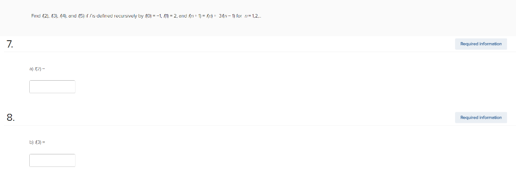 Solved Find f(2), f(3), f(4), and f(5) if f is defined | Chegg.com