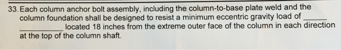 Solved Each column anchor bolt assembly, including the | Chegg.com