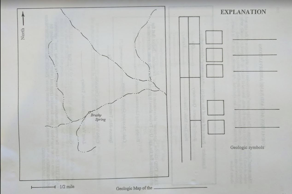 Making a Geologic Map Locate the two faults | Chegg.com