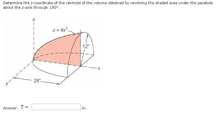 Solved Determine the z-coordinate of the centroid of the | Chegg.com