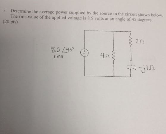 Solved: Determine The Average Power Supplied By The Source... | Chegg.com