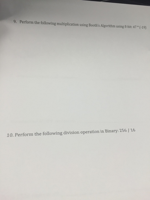 Solved Perform the following multiplication using Booth's | Chegg.com