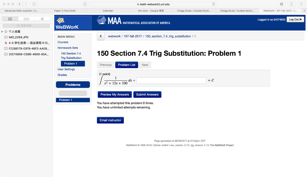 Solved @@ ED math-webwork2.unl.edu 0山0 Advanced Math | Chegg.com Solved @@ ED math-webwork2.unl.edu 0山0 Advanced Math | Chegg.com