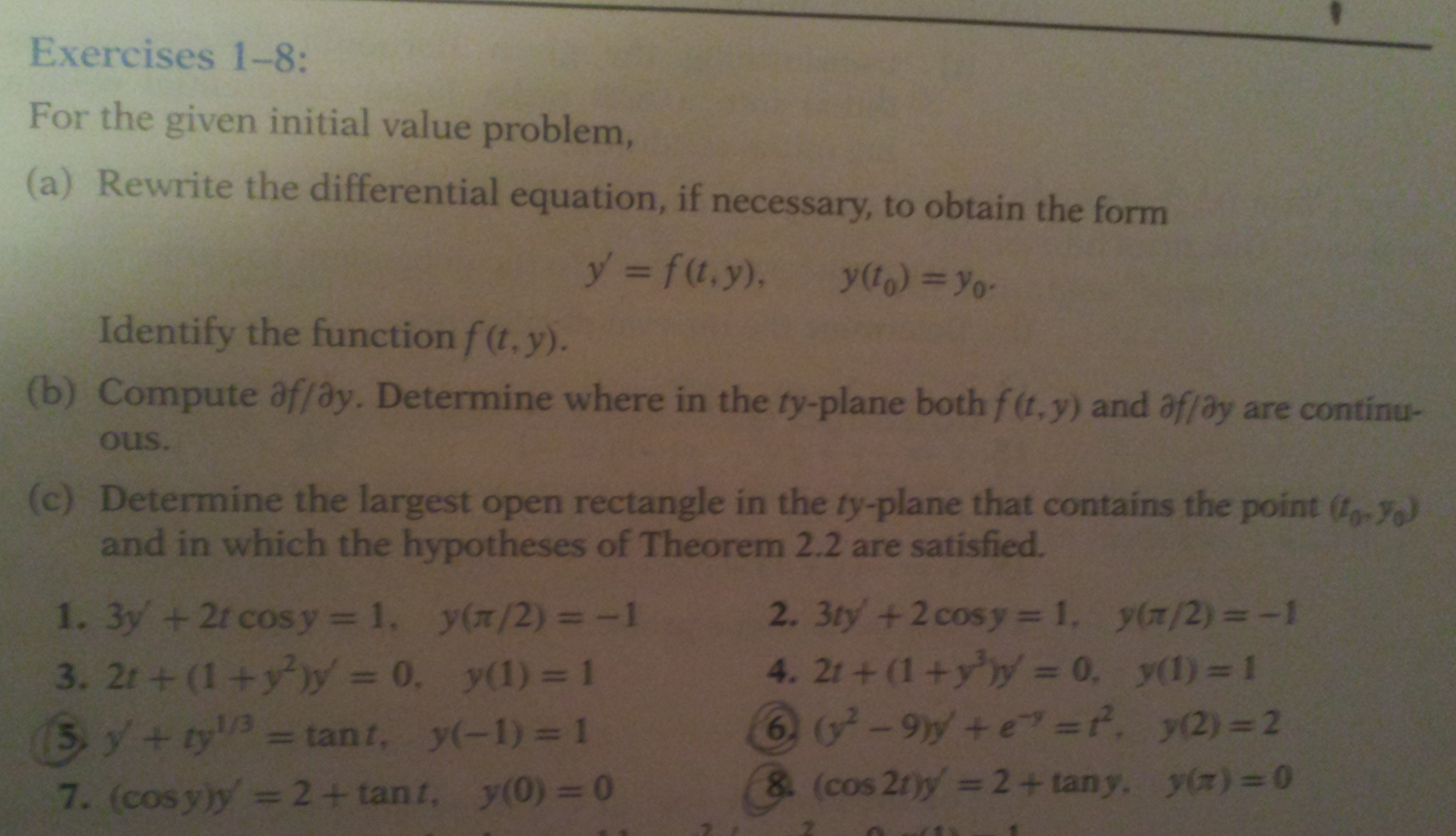 For the given initial value problem, Rewrite Compute | Chegg.com