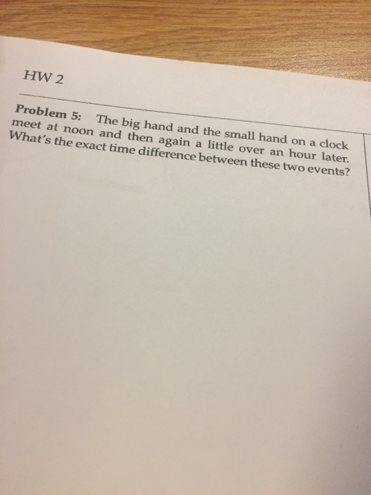 Solved The big hand and the small hand on a clock meet at | Chegg.com