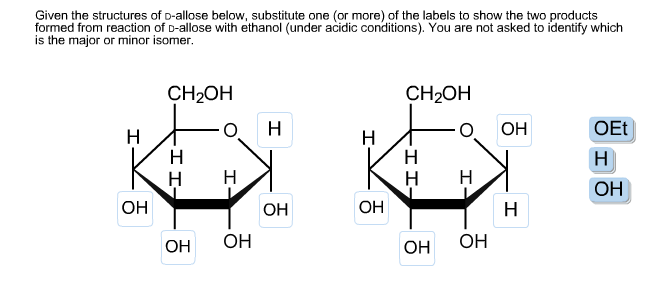 Solved Given the structures of D-allose below, substitute | Chegg.com