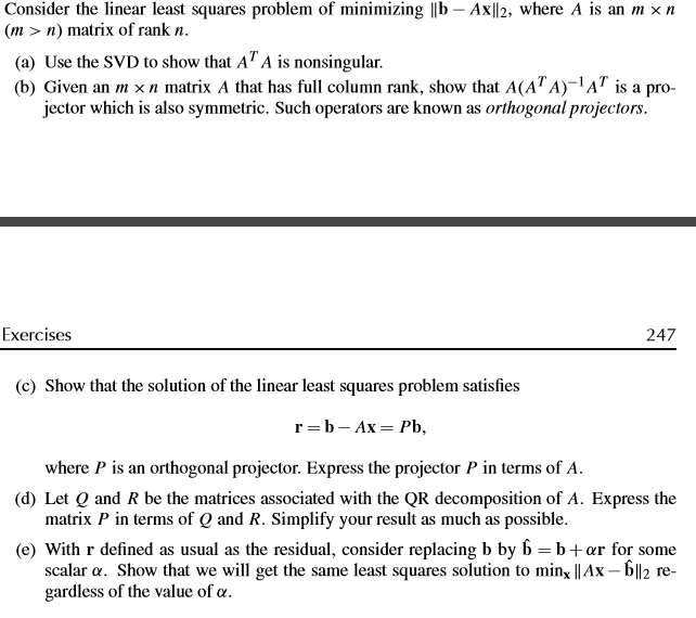Solved Least Squares problem pleas show full work and clear | Chegg.com
