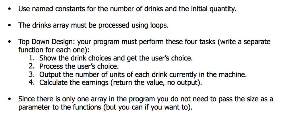 Solved Write A Program That Simulates A Soft Drink Machine