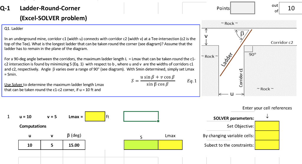 Q-1 Ladder-Round-Corner out 10 Points of | Chegg.com