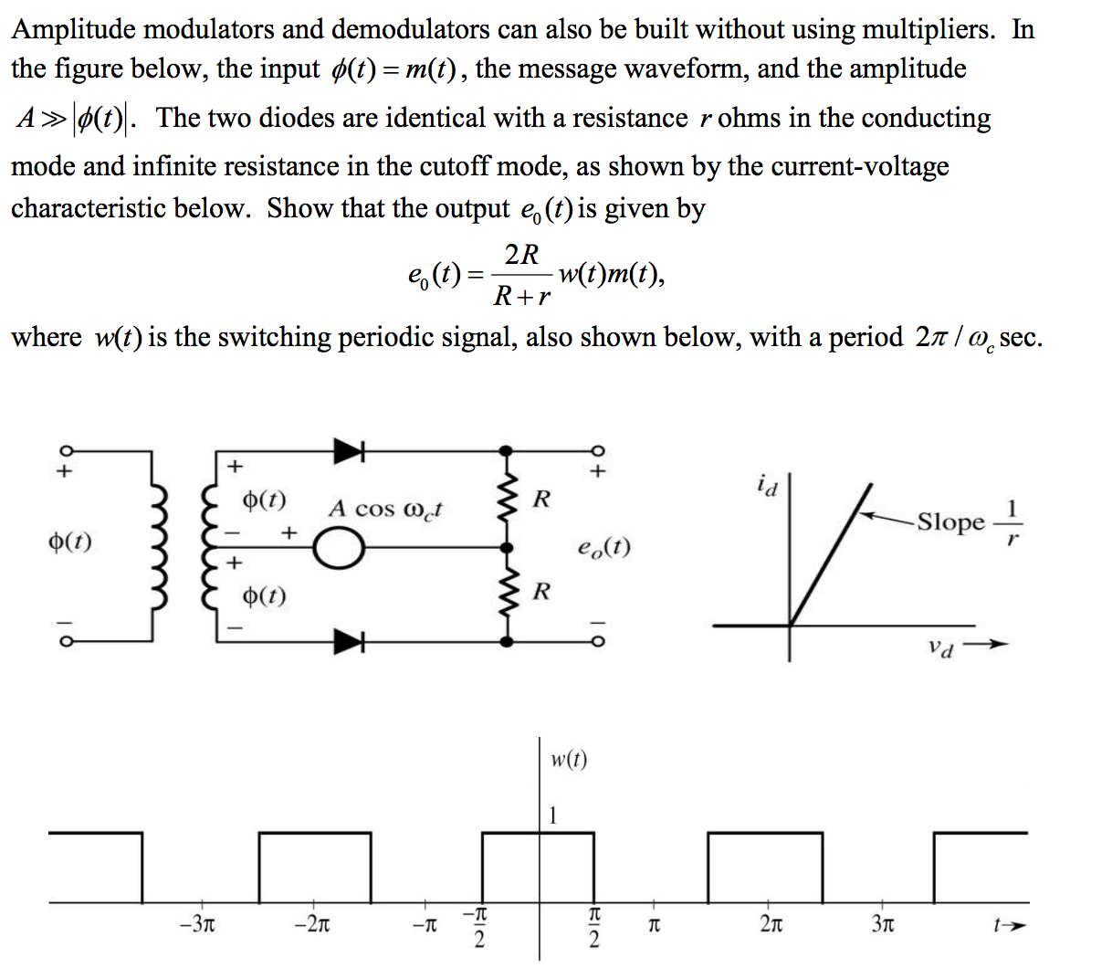 Solved Amplitude Modulators And Demodulators Can Also Be