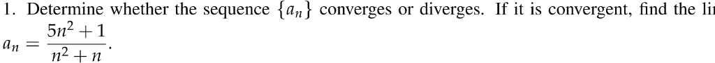 Solved Determine whether the sequence {a_n} converges or | Chegg.com