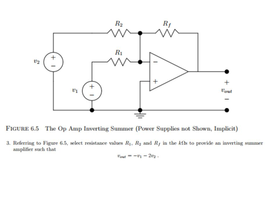 Solved R2 Rf Ri U2 Vout 01 FIGURE 6.5 The Op Amp Inverting | Chegg.com