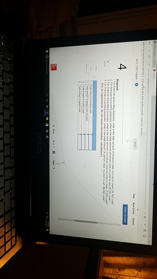 Solved ACC 219 Chapter 1 Help Save & Exit Submit Check my | Chegg.com