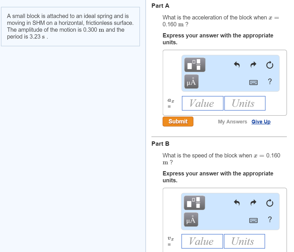Solved A small block is attached to an ideal spring and is | Chegg.com
