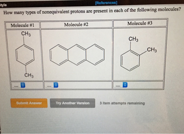 Solved How many types of nonequivalent protons are present | Chegg.com