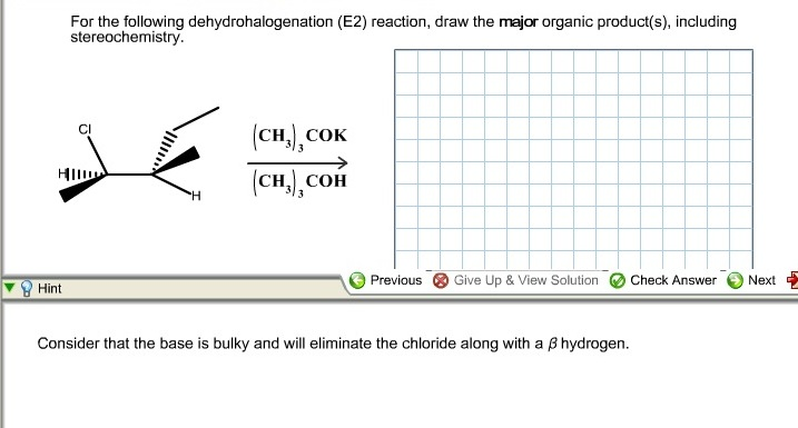 Solved For the following dehydrohalogenation (E2) reaction, | Chegg.com