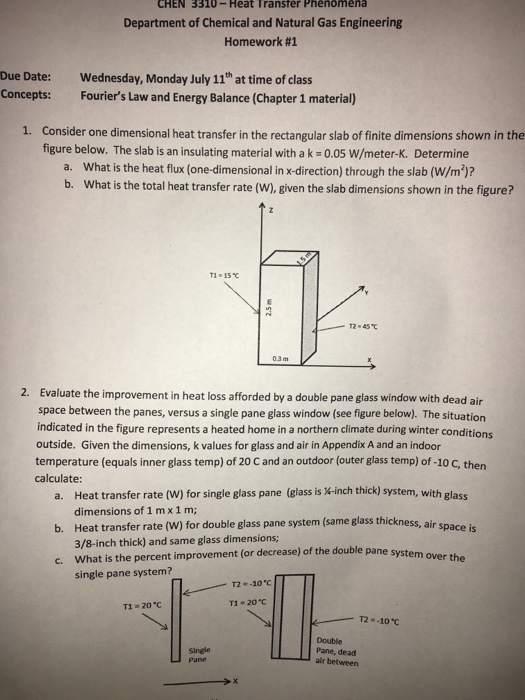 Solved Consider one dimensional heat transfer in the | Chegg.com