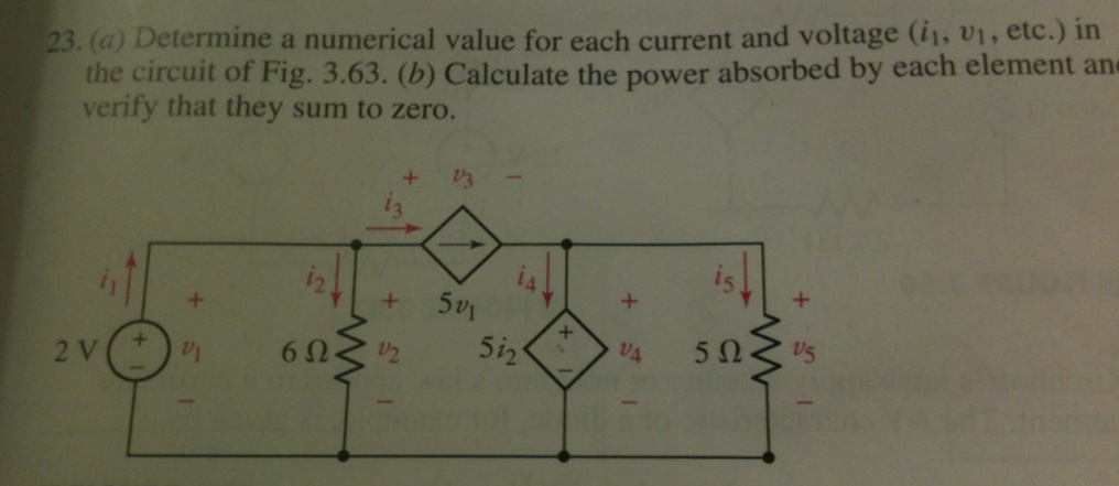 Solved Determine a numerical value for each current and | Chegg.com