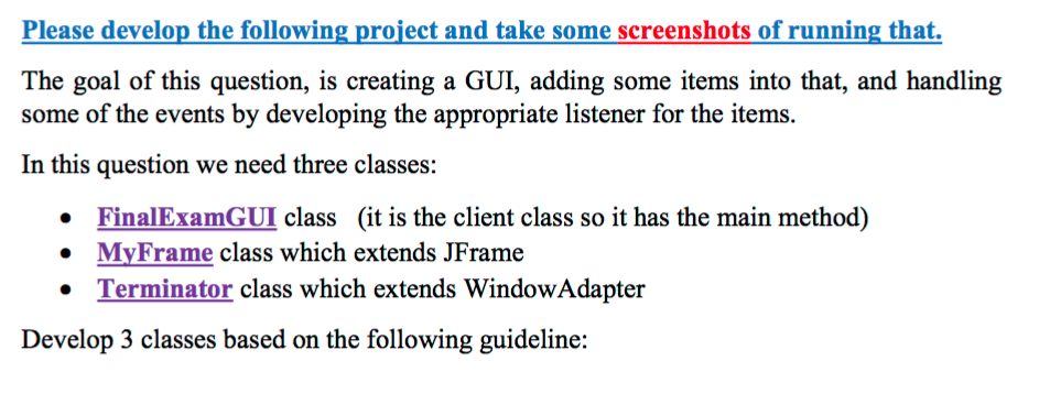 Solved Please develop the following project and take some | Chegg.com
