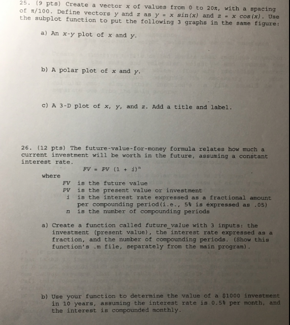 Would You Please Solve This Matlab Practice