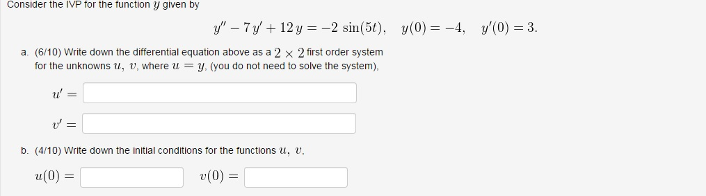 Solved Consider the IVP for the function y given by y? - 7y? | Chegg.com