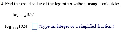 Solved Find the exact value of the logarithm without using a | Chegg.com