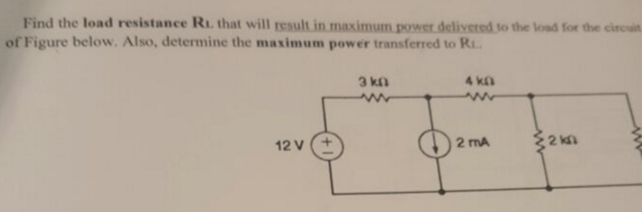 Solved Find the load resistance R_1 that will result in | Chegg.com