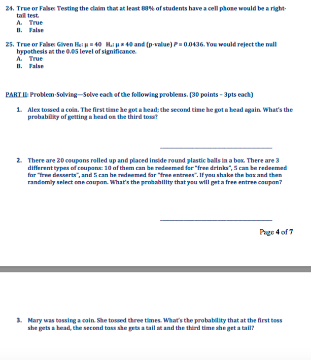 Solved Testing the claim that at least 88% of students have | Chegg.com
