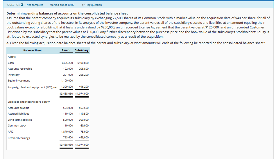 Solved QUESTION 1 Not complete Marked out of 35.00 Flag | Chegg.com