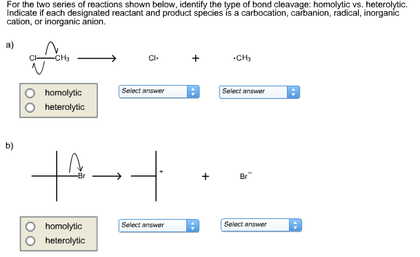 Solved For the two series of reactions shown below, identify | Chegg.com