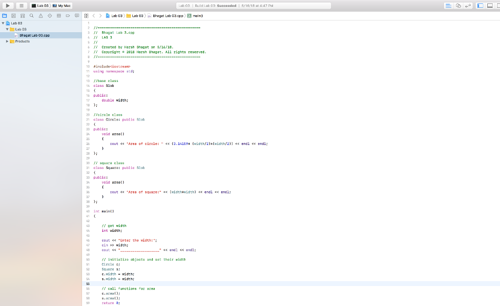 Solved [SCREENSHOT IS LAB 03 SOLUTION TO MODIFY] Modify your | Chegg.com