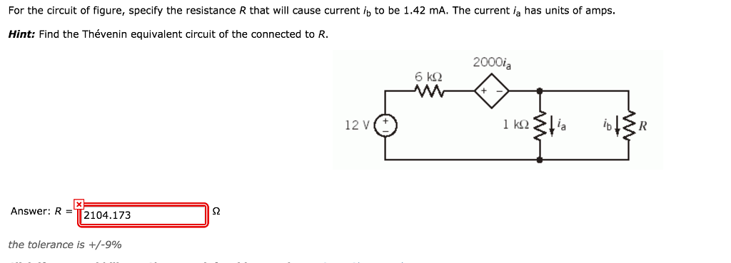 Solved For the circuit of figure, specify the resistance R | Chegg.com