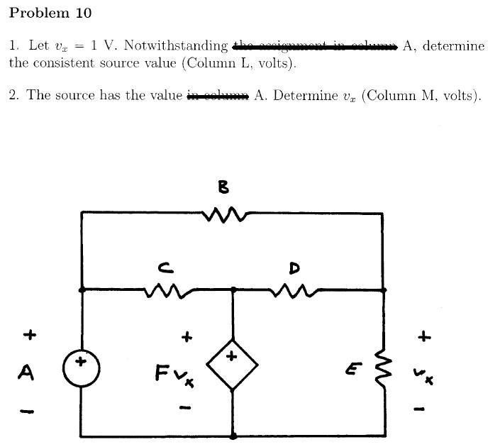 Solved Let v_x = 1 V. Notwithstanding the assignment in | Chegg.com