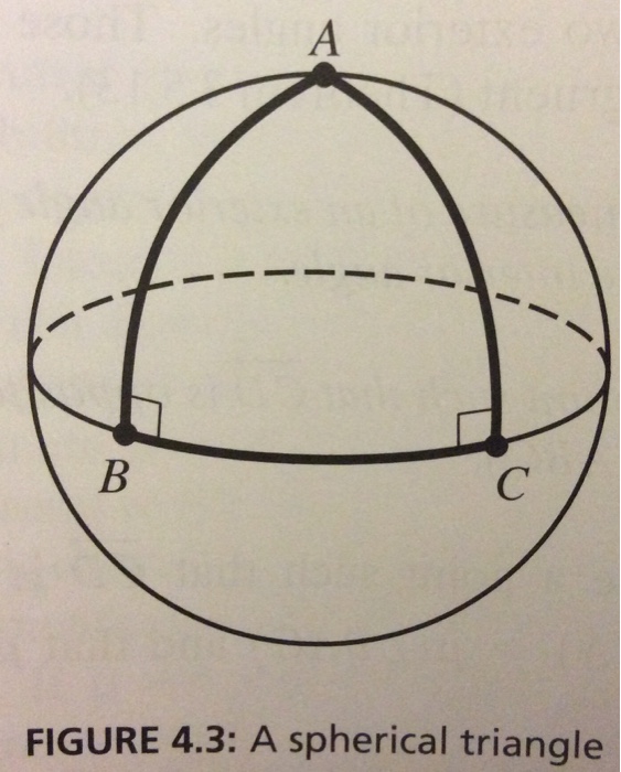 Solved 2. Let ABC be the spherical triangle shown in Figure | Chegg.com