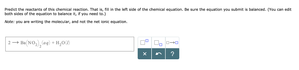 Solved Predict the reactants of this chemical reaction. That | Chegg.com
