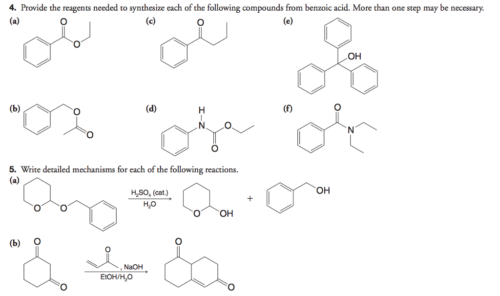 Solved Provide the reagents needed to synthesize each of the | Chegg.com