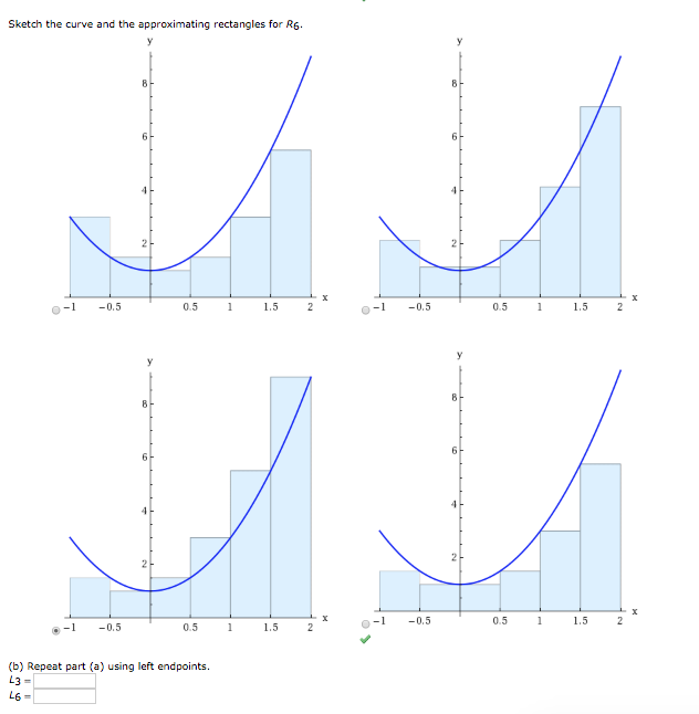 Sketch the curve and the approximating rectangles for | Chegg.com
