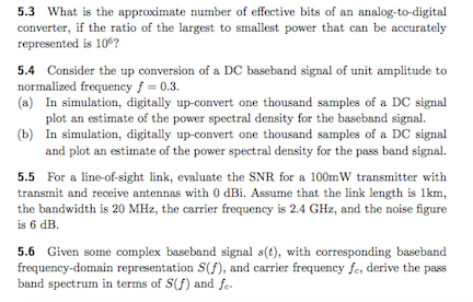 Solved 5.3 What is the approximate number of effective bits | Chegg.com